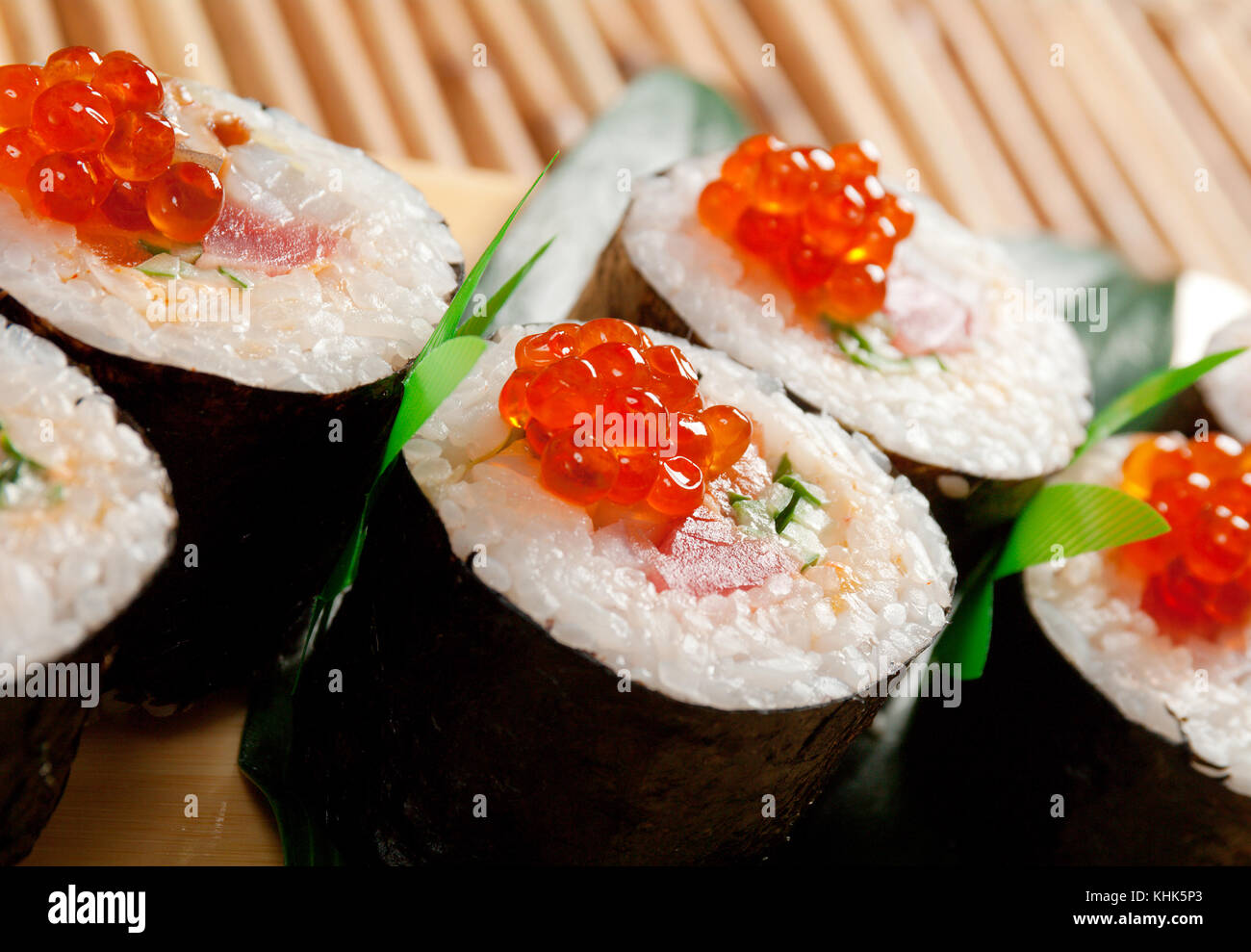 Japanese sushi Tokyo Roll, traditional japanese food. Roll made of ...