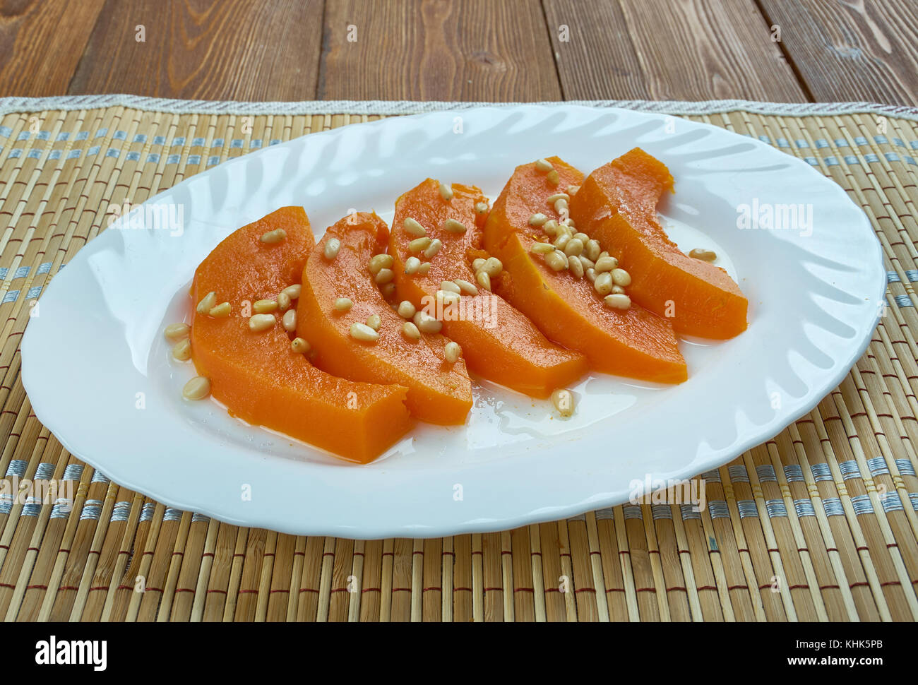 Fırında balkabagi - Delicious traditional Turkish pumpkin dessert.close ...