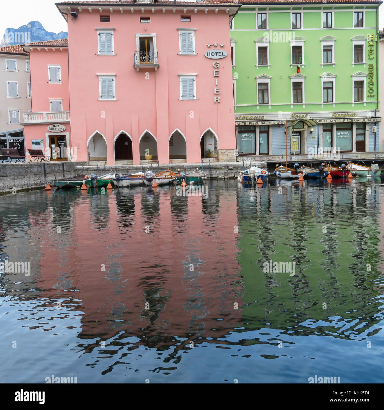 Water reflection in Nago Torbole sul Garda Lago di Garda Italy Stock ...