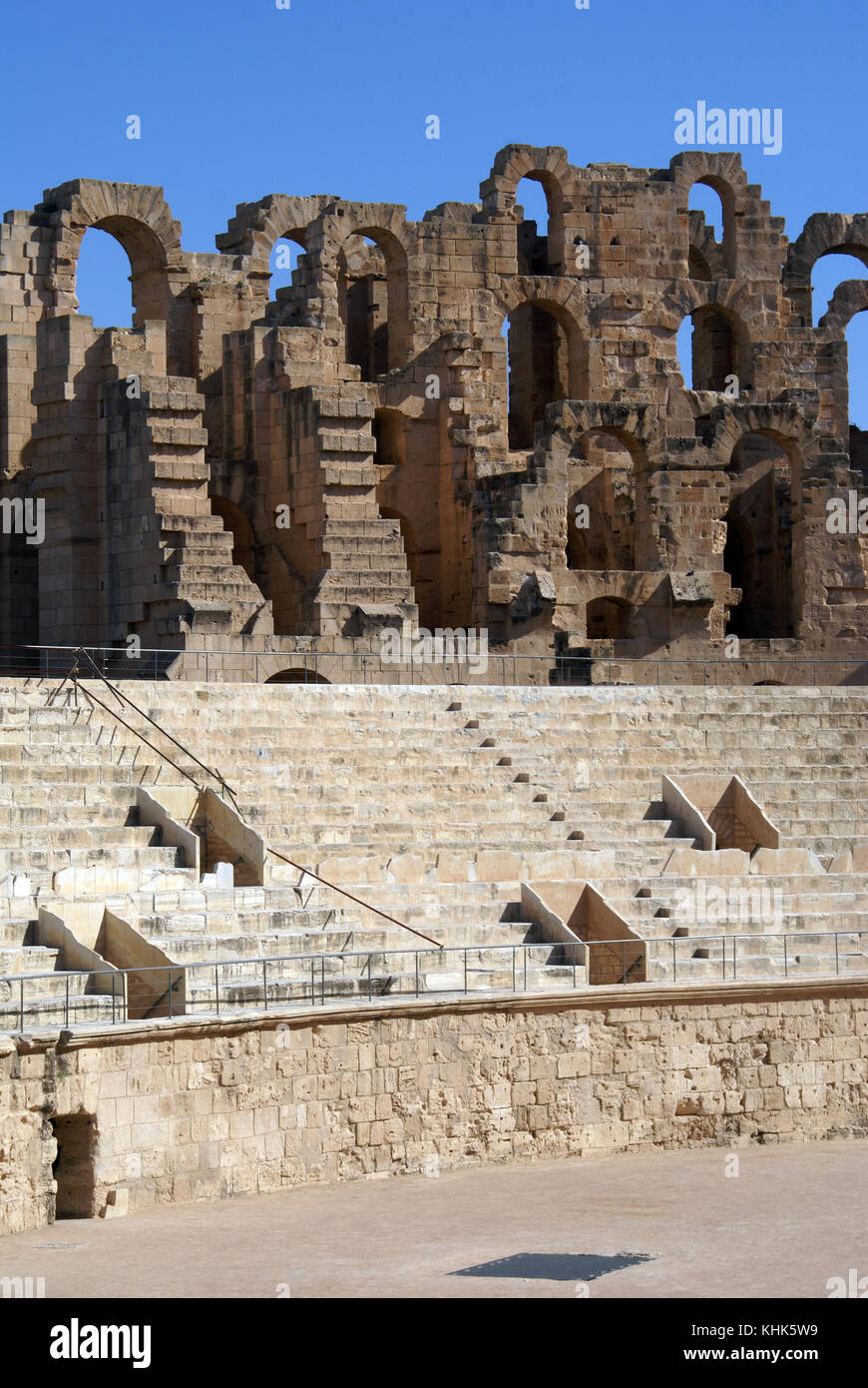 Inside old roman amphitheater in El-Jem, Tunisia Stock Photo - Alamy