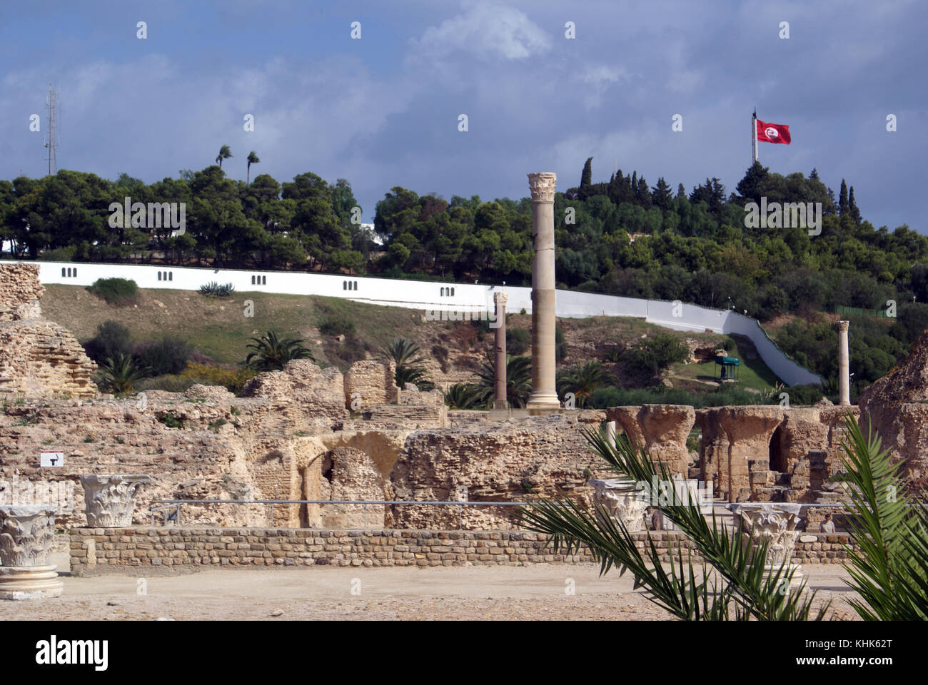 Ruins of old roman bath in Carthage, Tunisia Stock Photo - Alamy