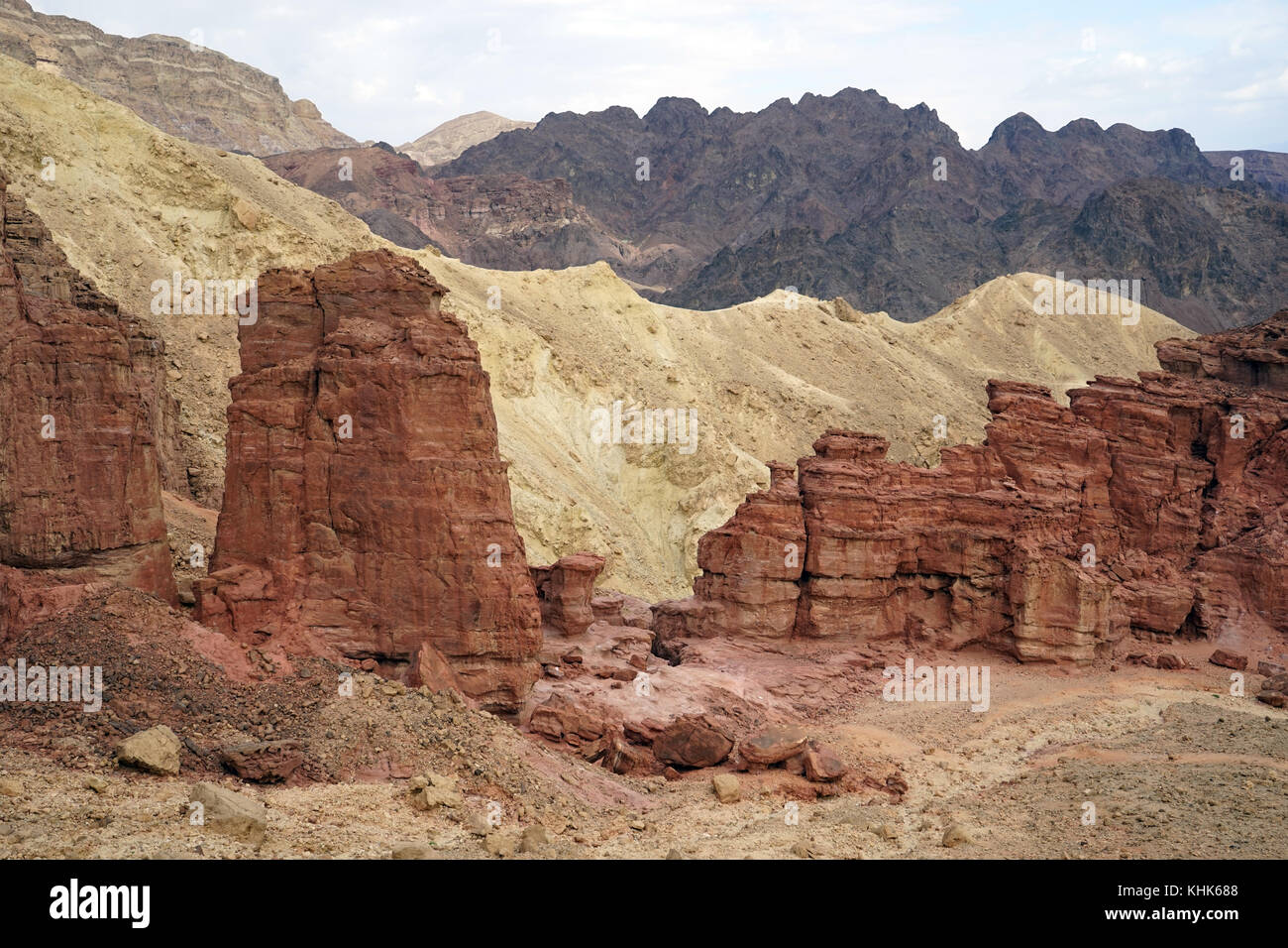 Amram pillars in Negev desert, Israel Stock Photo - Alamy