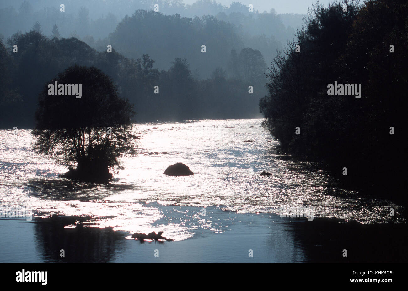 Slowenien, Radovljica, Fluss Sava bei Radovljica Stock Photo - Alamy