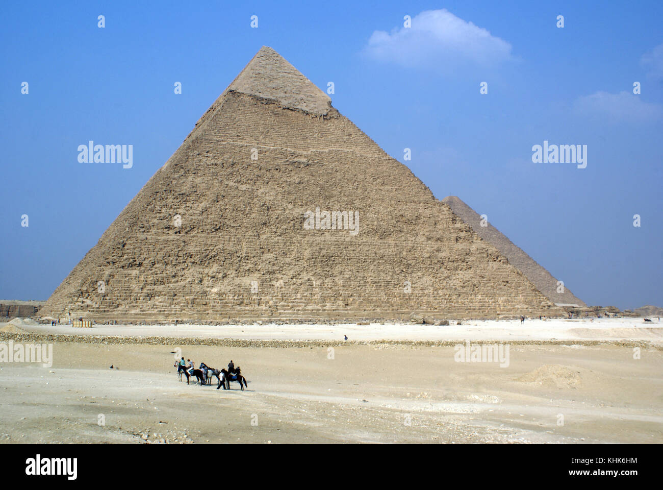 Horses and piramids in Giza, Egypt Stock Photo - Alamy