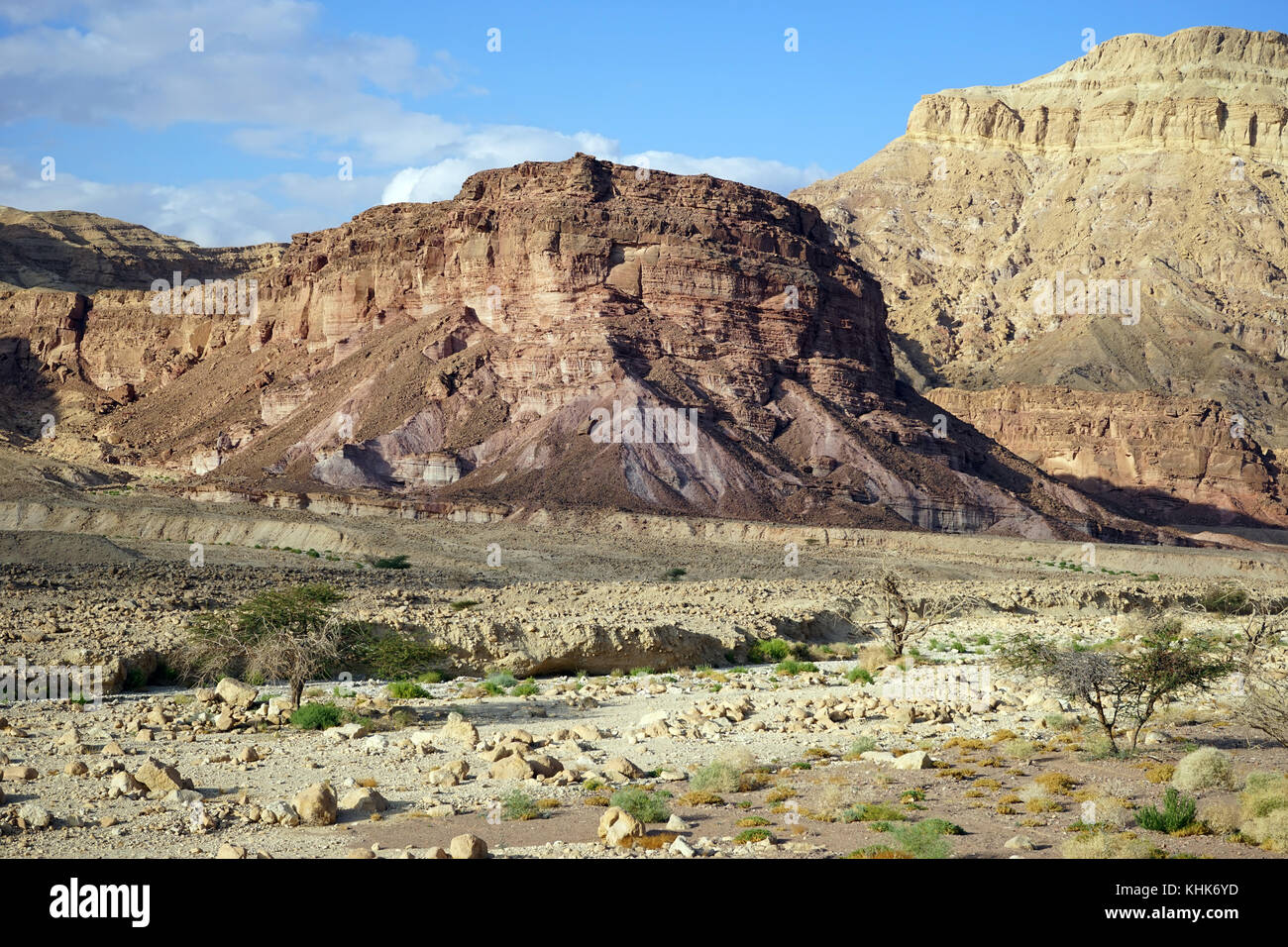 Wadi and mountain in Negev desert in Israel Stock Photo - Alamy