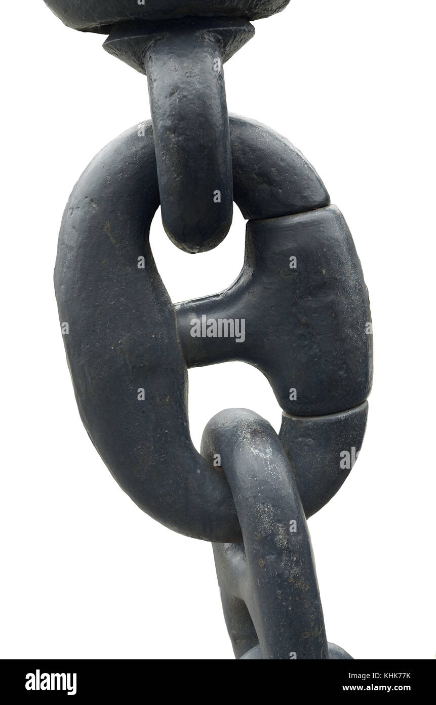 Sturdy metal chain at the dock.It is used for mooring ships Stock Photo ...
