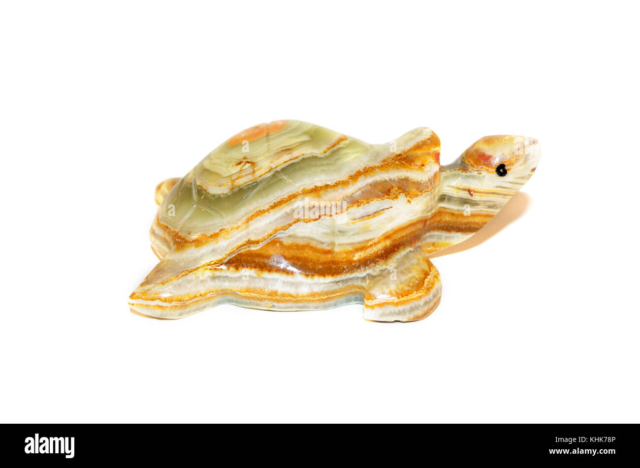 Beautiful turtle made of stone glitters in the bright light Stock Photo ...