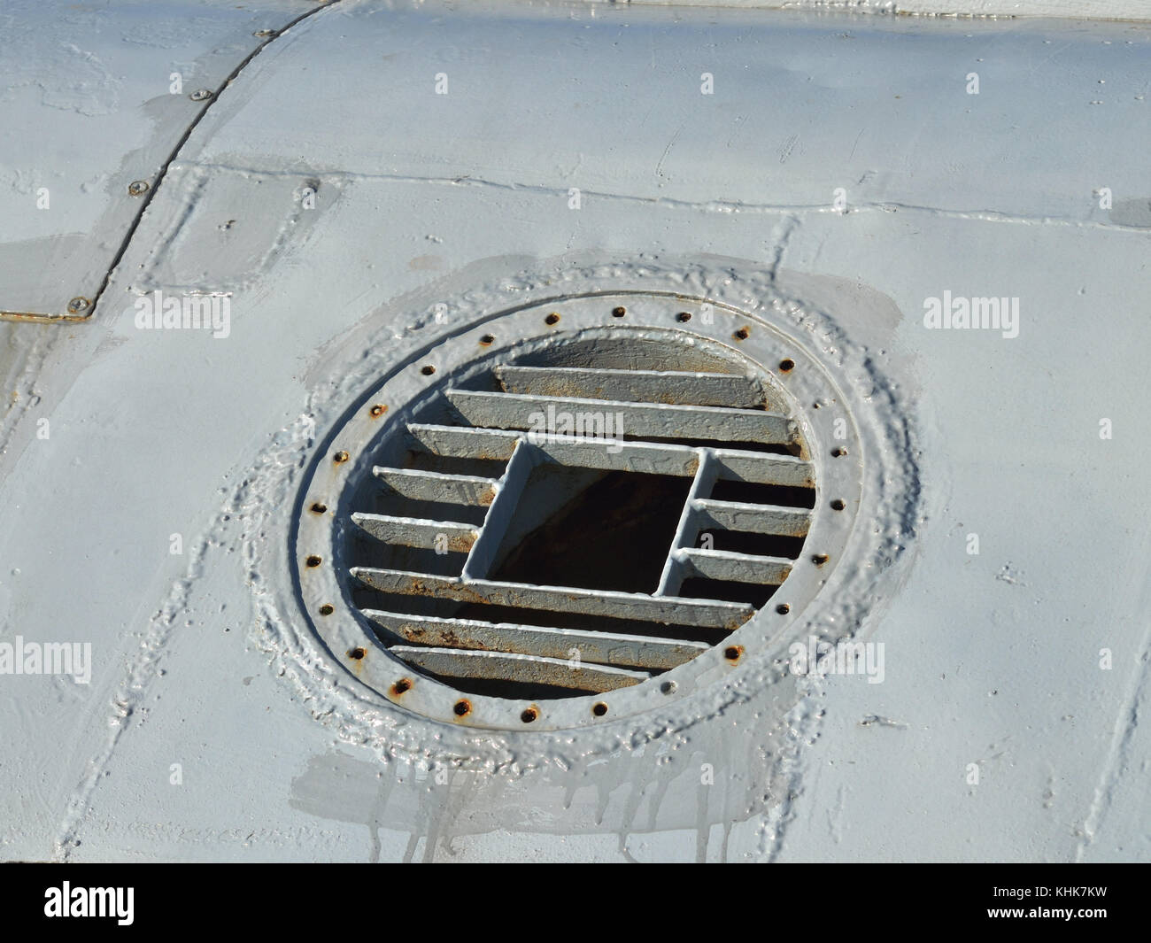 Ventilation hatch on the ship is used for air purification Stock Photo ...