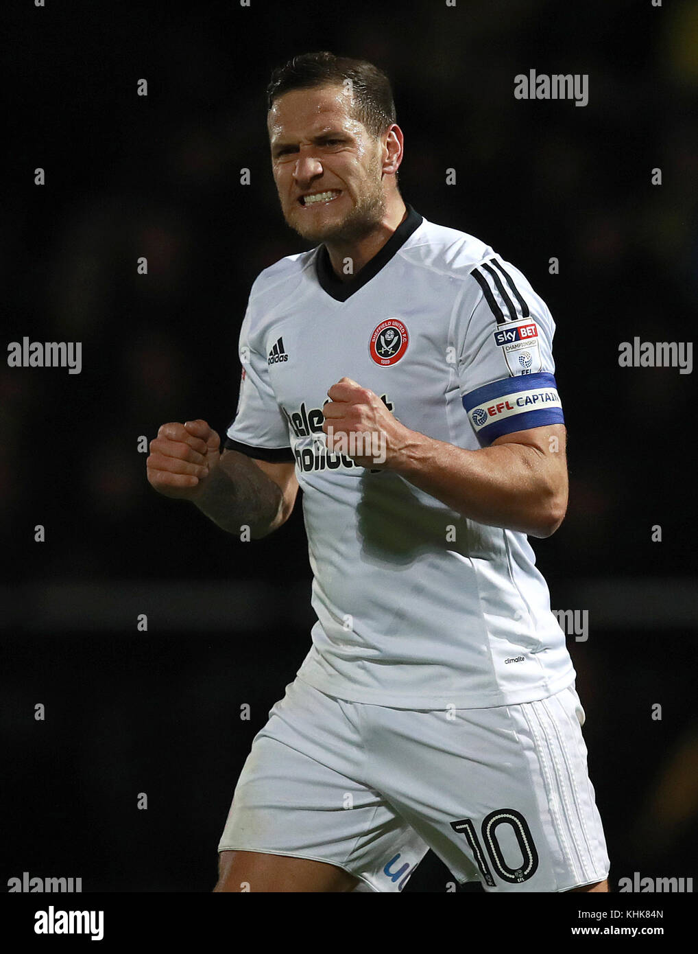 Sheffield United's Billy Sharp celebrates scoring the second goal ...