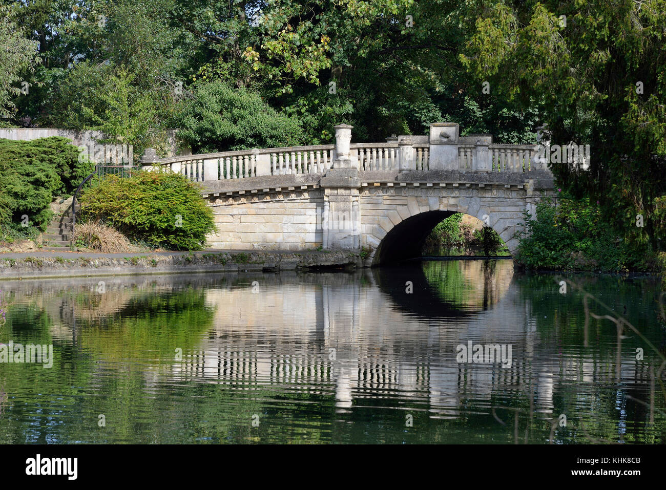 Pitville Lake & Ornamental Bridge, Pitville Park, Cheltemham ...
