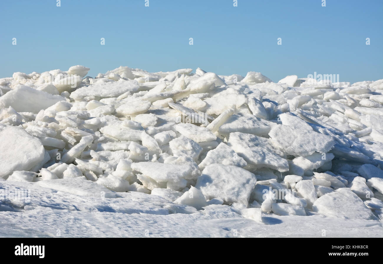 Polar landscape- ice on the frozen sea Stock Photo - Alamy