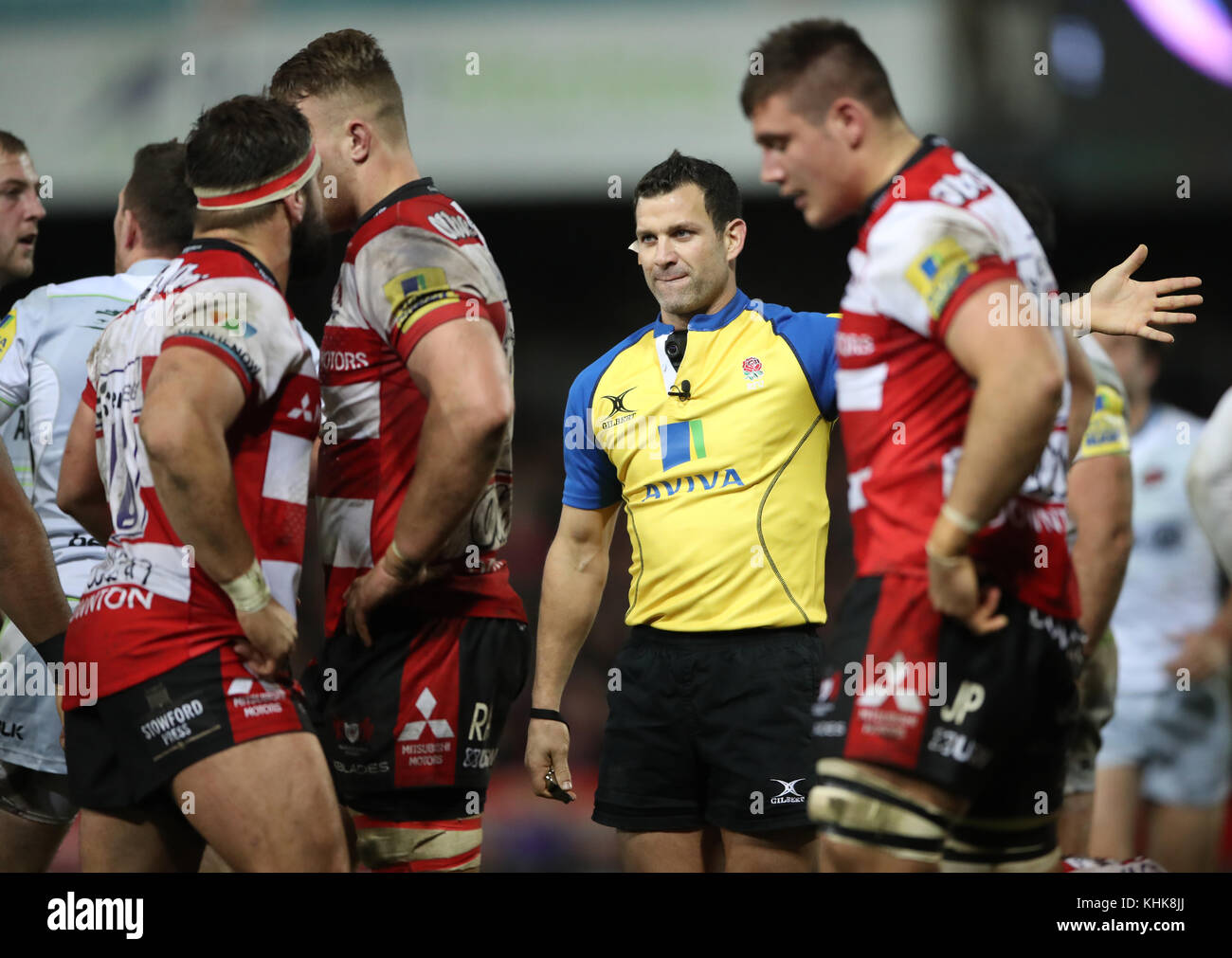 Referee and former Harlequins player Karl Dickson officiates his first ...