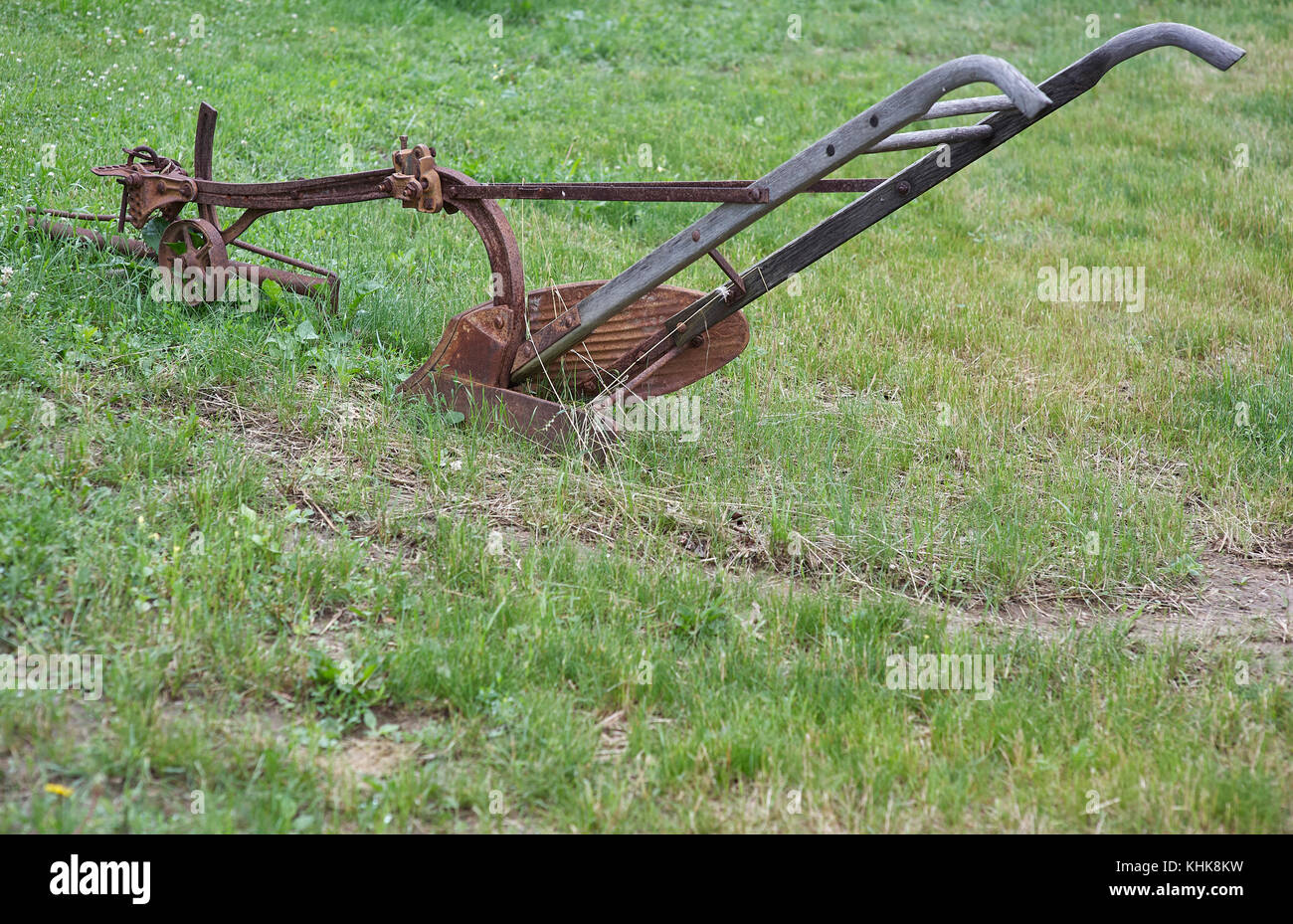 horse drawn farm plow Stock Photo - Alamy