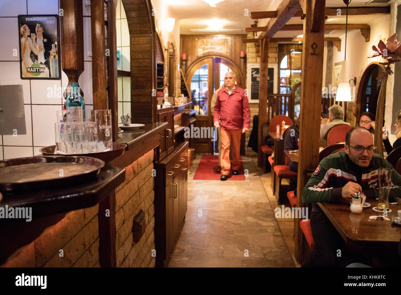 Inside the Altstadt Restaurant in Dusseldorf, capital city of the ...