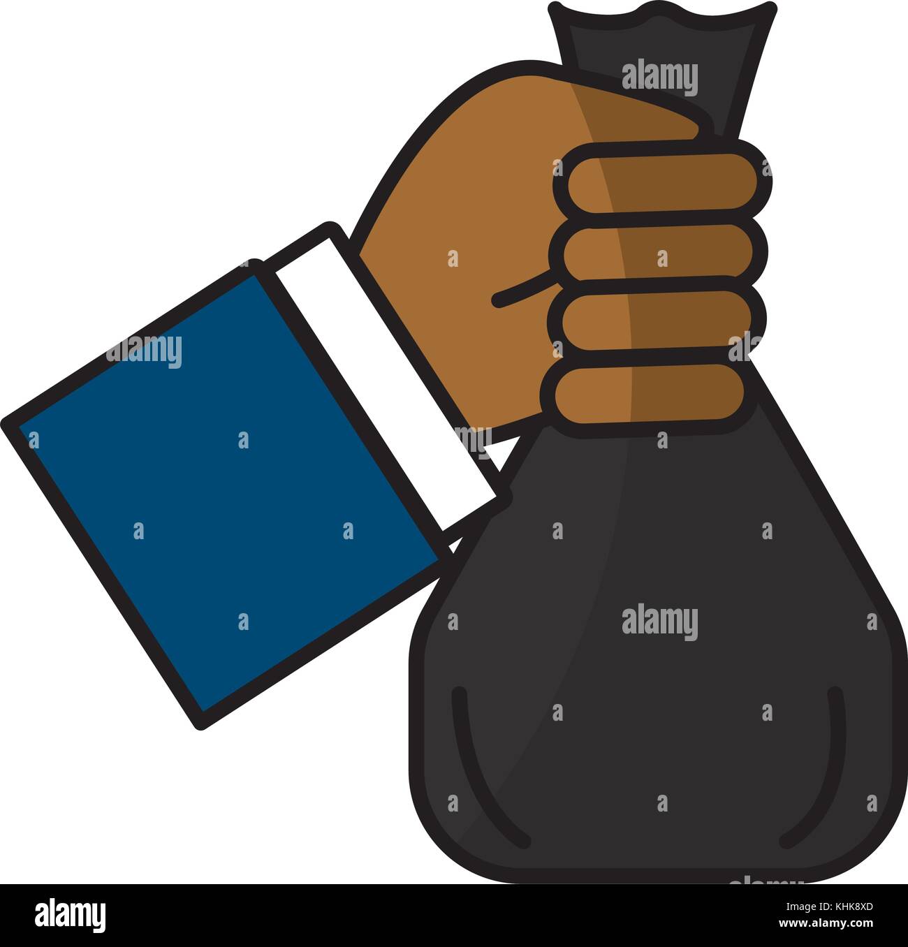 hand with money bag Stock Vector Image & Art - Alamy