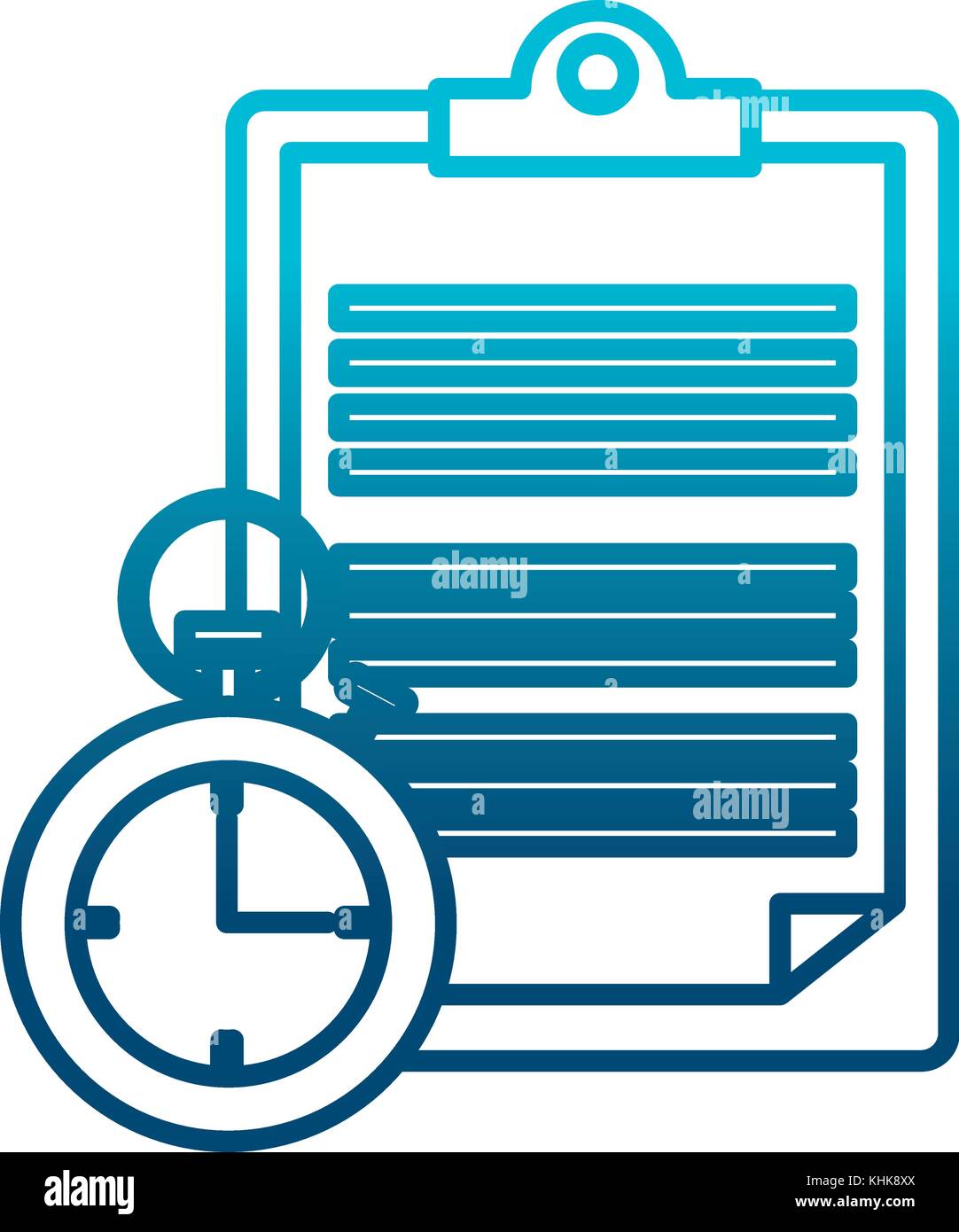 Document board and timer Stock Vector Image & Art - Alamy