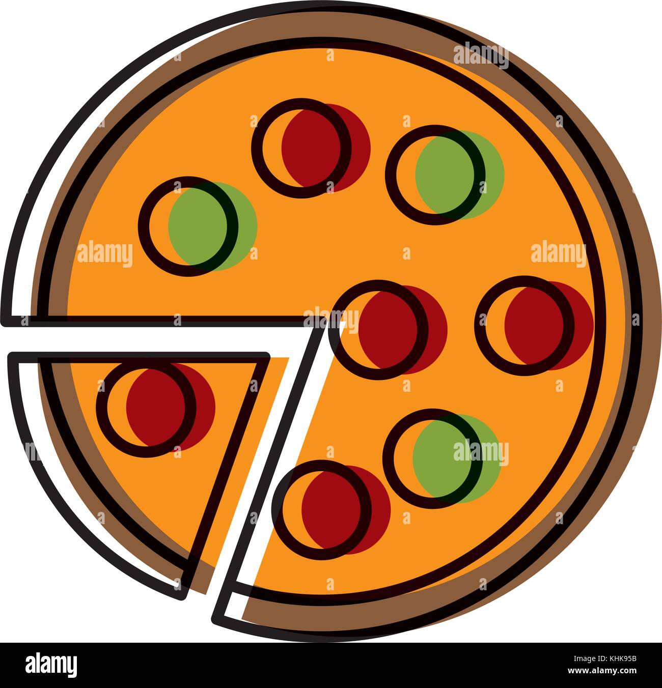 Big pizza symbol Stock Vector Image & Art - Alamy