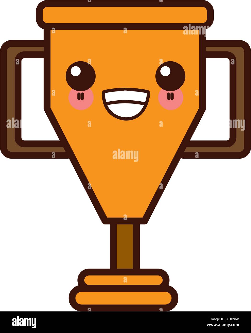 Cup trophy symbol kawaii cute cartoon Stock Vector Image & Art - Alamy
