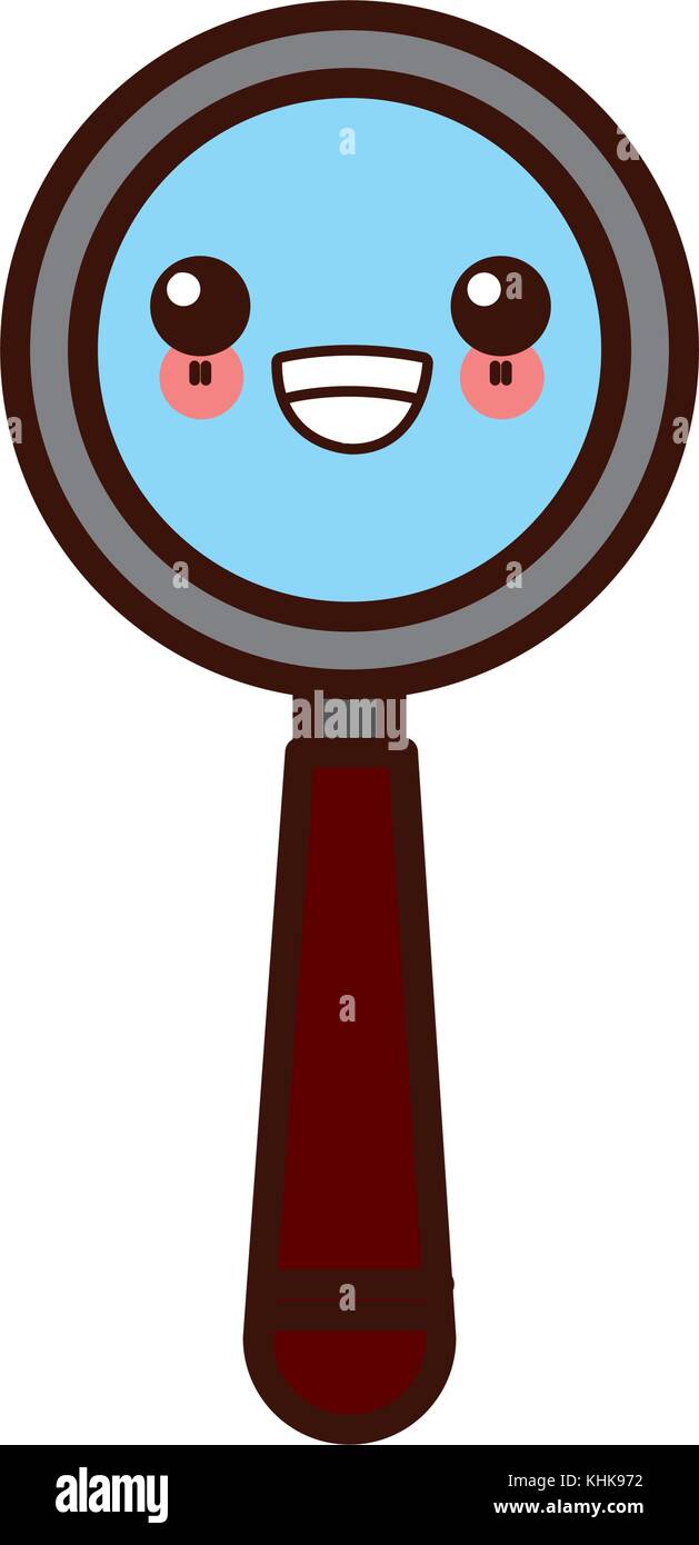 Magnifying glass symbol kawaii cute cartoon Stock Vector Image & Art ...