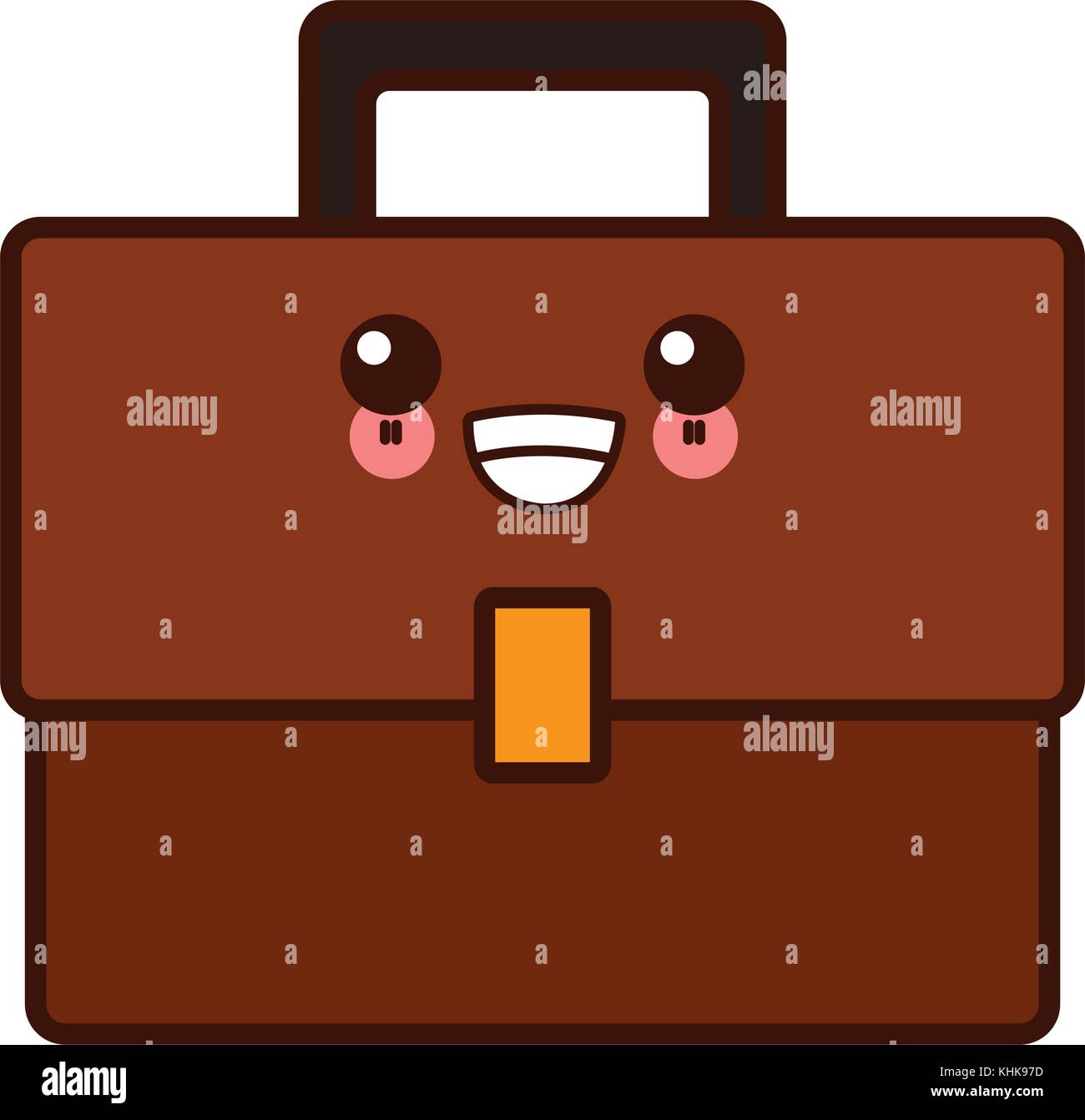 Business briefcase symbol kawaii cute cartoon Stock Vector Image & Art ...