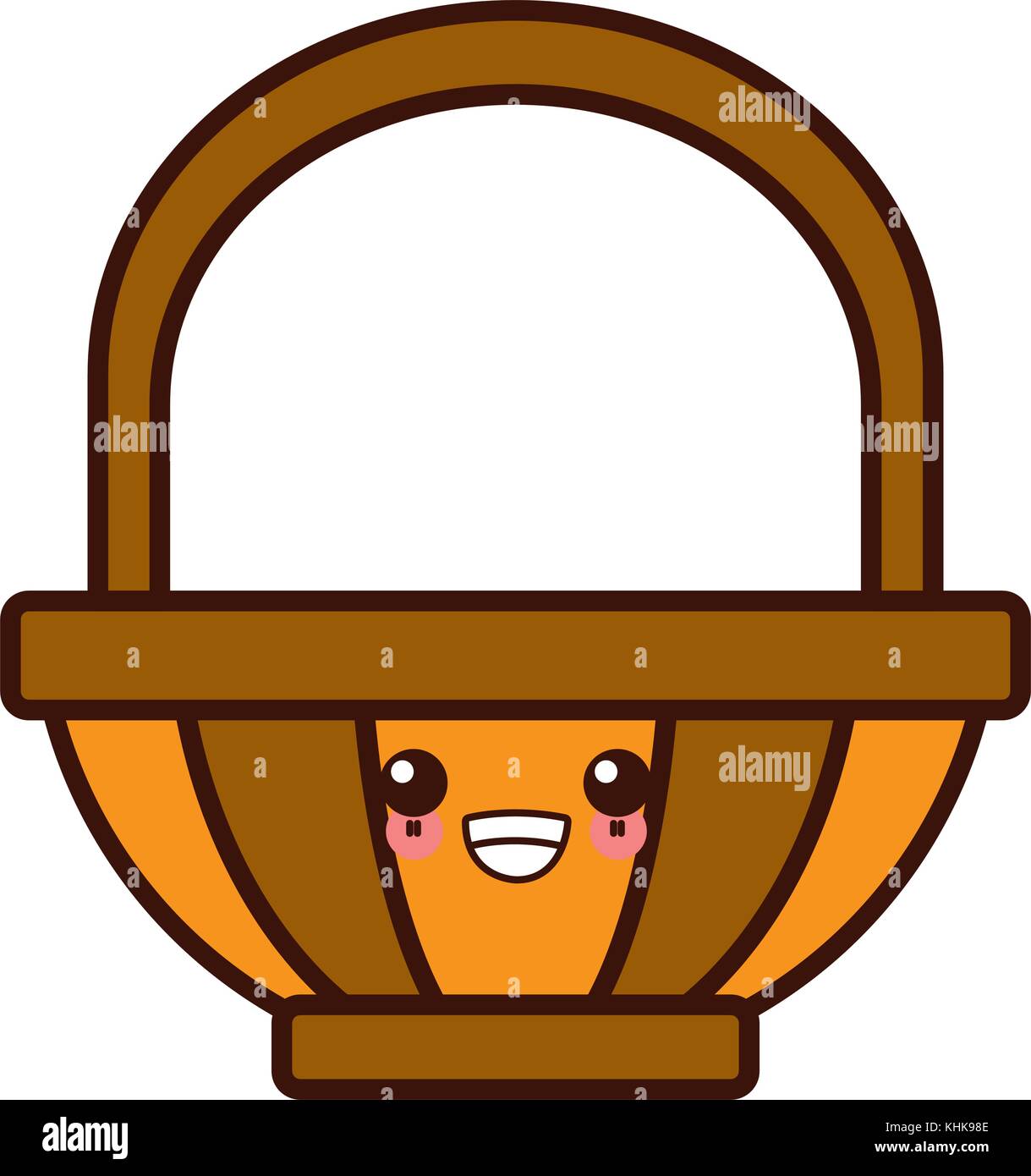 Empty basket symbol kawaii cute cartoon Stock Vector Image & Art - Alamy