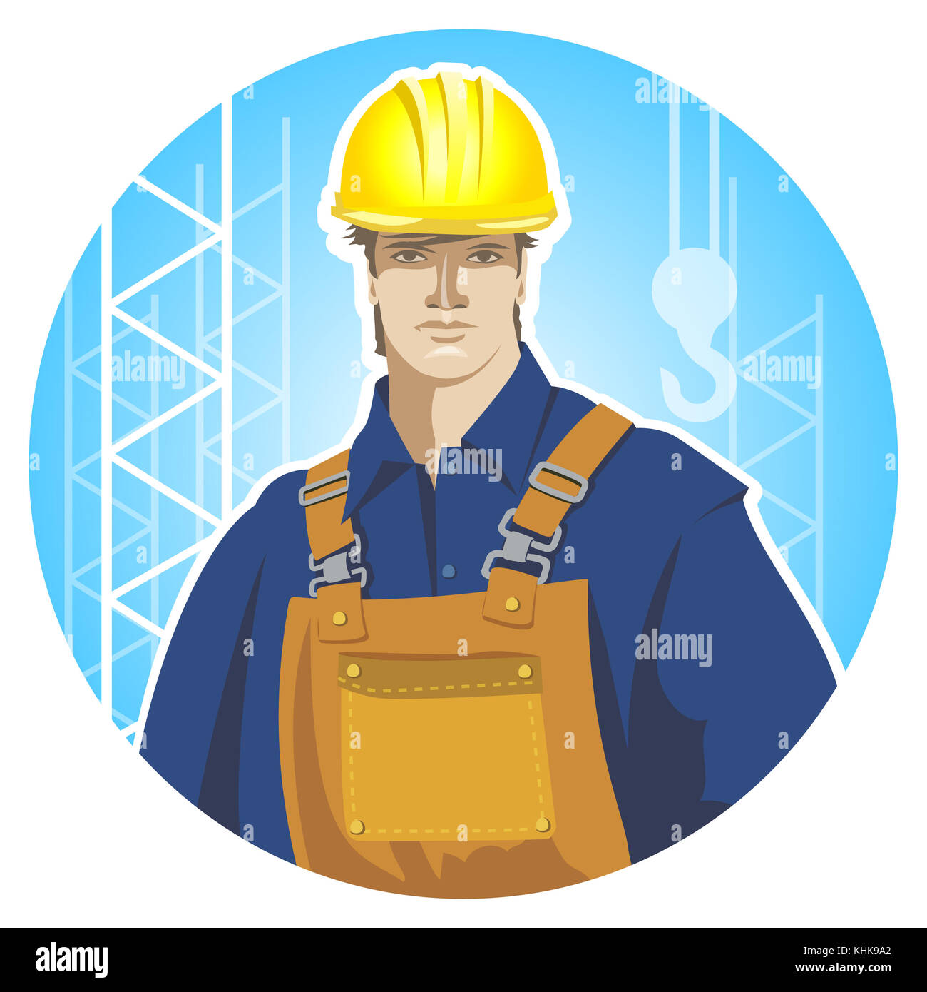 Cartoon builder worker man hi-res stock photography and images - Alamy