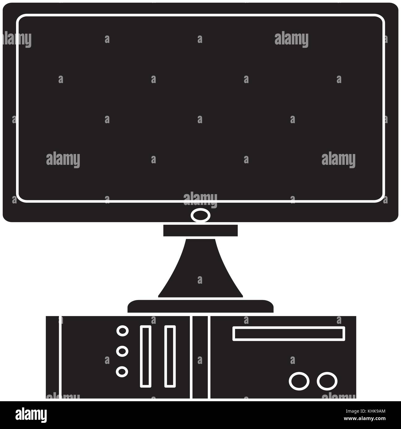 Desk computer technology Stock Vector Image & Art - Alamy