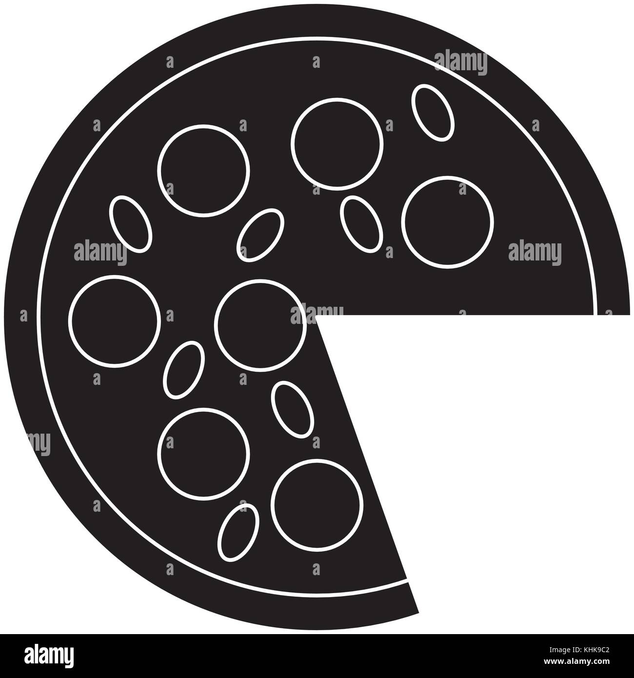 Big pizza symbol Stock Vector Image & Art - Alamy