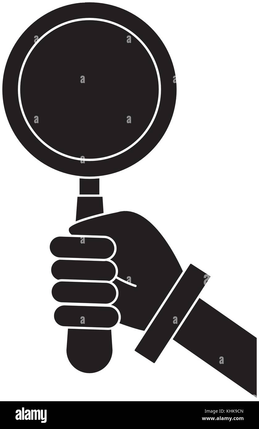 Hand with magnifying Stock Vector Image & Art - Alamy