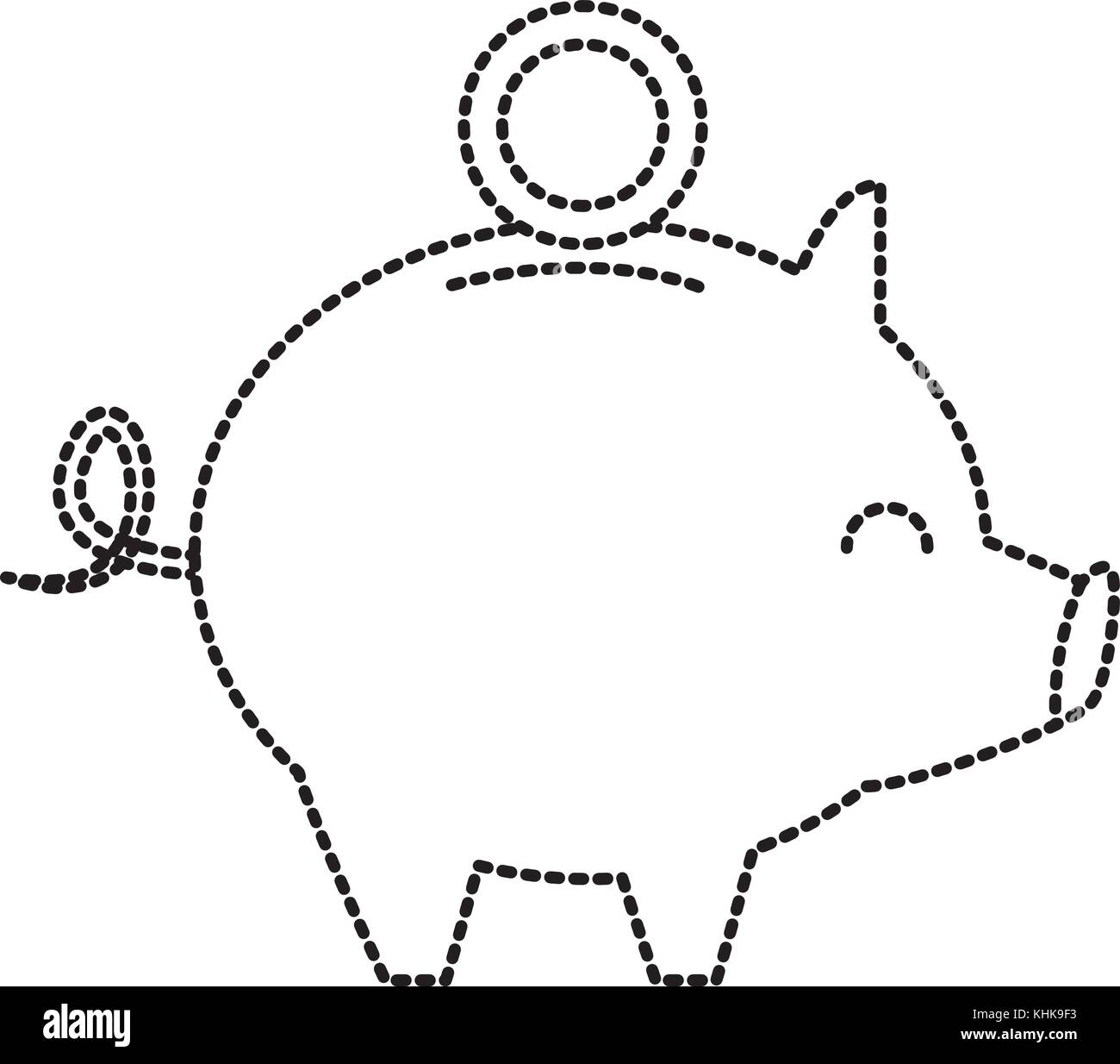 Piggy bank coins vector Black and White Stock Photos & Images - Alamy
