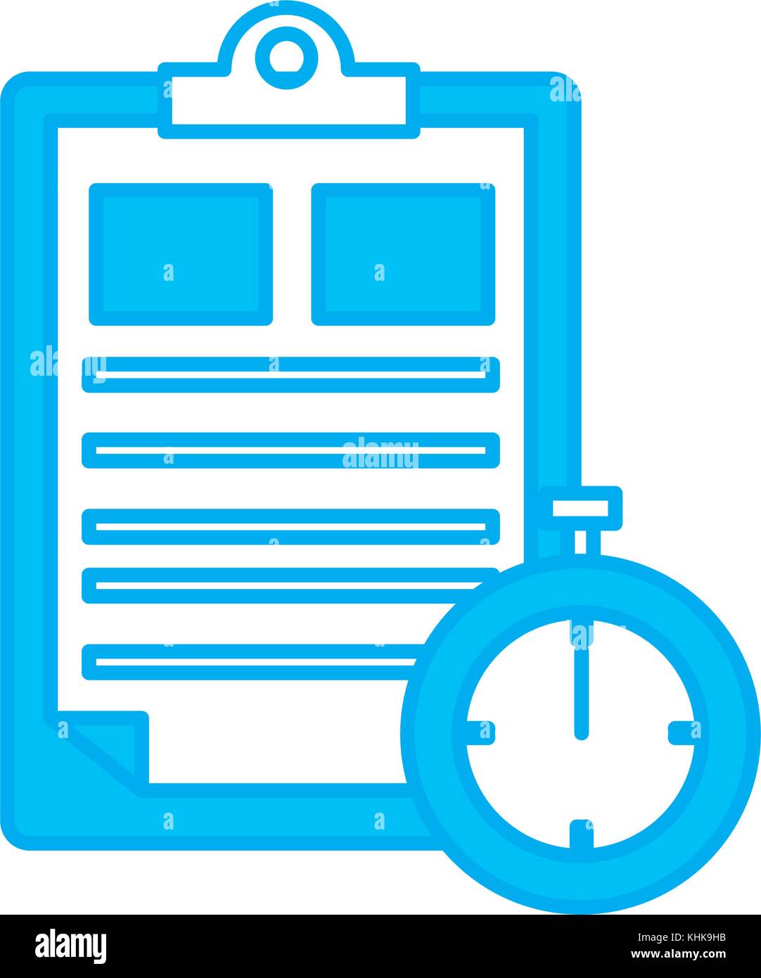 Document board and timer Stock Vector Image & Art - Alamy