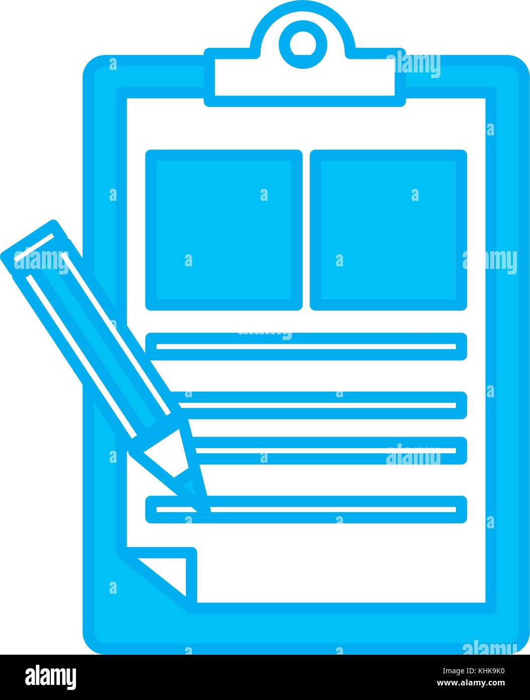 Document board with pencil Stock Vector Image & Art - Alamy