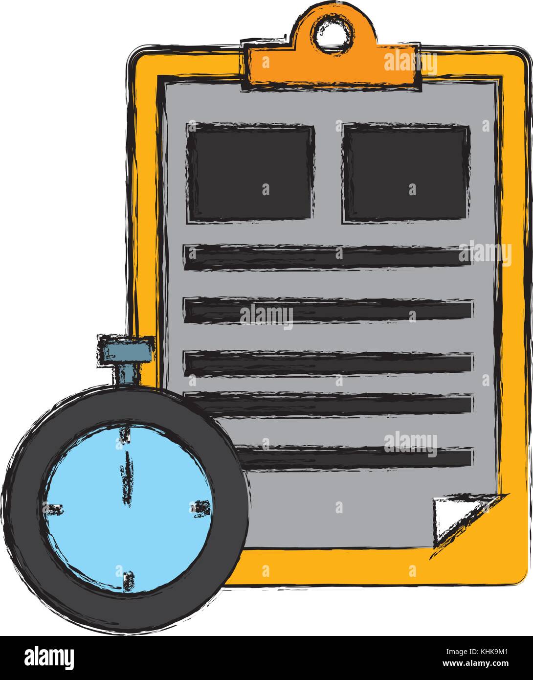 Document board and timer Stock Vector Image & Art - Alamy