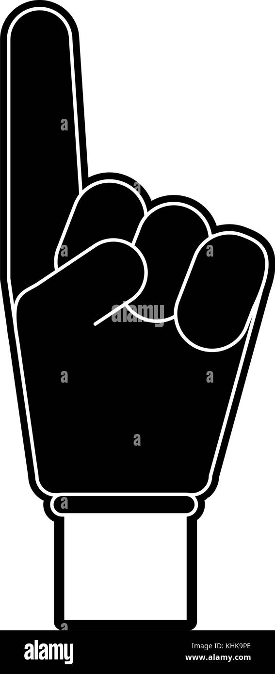 Number one finger foam Stock Vector Image & Art - Alamy