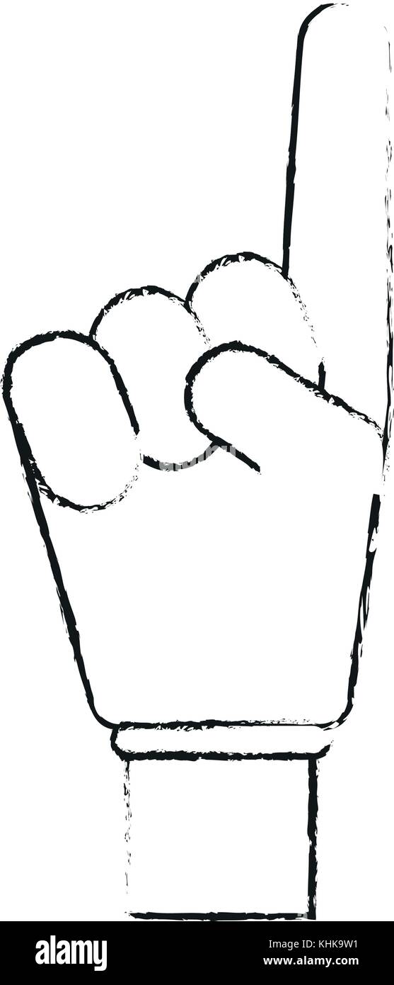 Number one finger foam Stock Vector Image & Art - Alamy