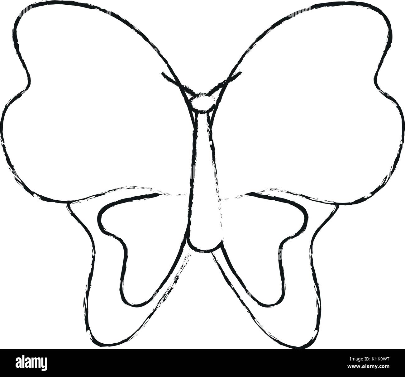 Butterfly beautiful symbol Stock Vector Image & Art - Alamy