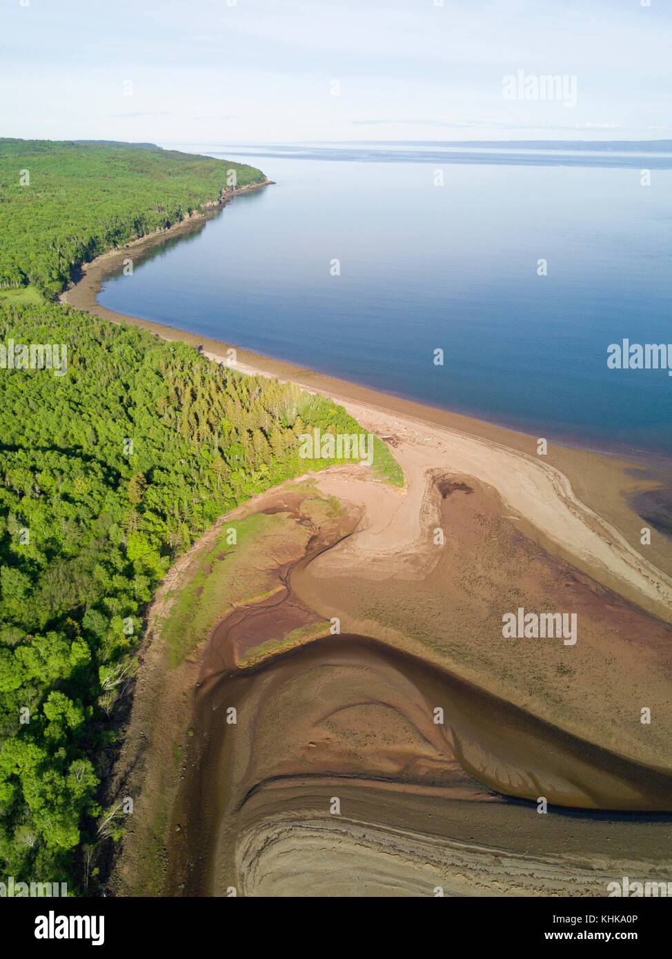 Sand River delta, Chignecto Bay, Nova Scotia, Canada Stock Photo - Alamy