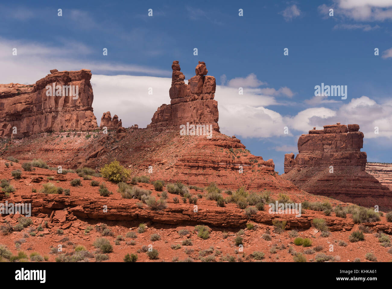 Sandstone rock formations, Valley of the Gods, Bears Ears National ...
