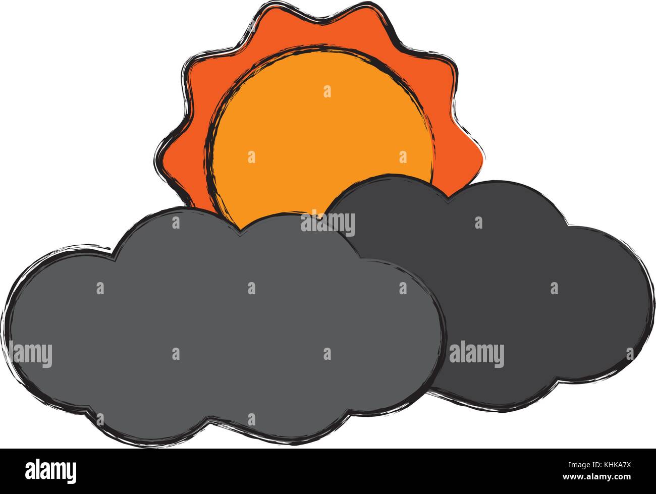 Sun and cloud Stock Vector Image & Art - Alamy