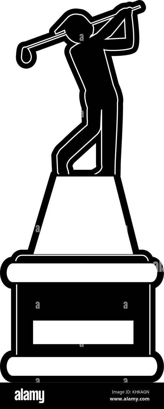 Golf trophy cup Stock Vector Image & Art - Alamy