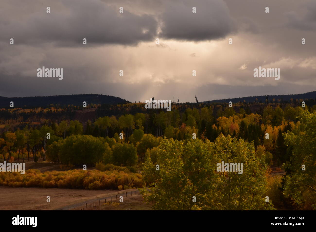 Storm coming over the hill Stock Photo - Alamy