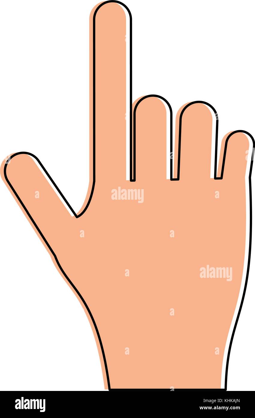 Hand pointing symbol Stock Vector Image & Art - Alamy