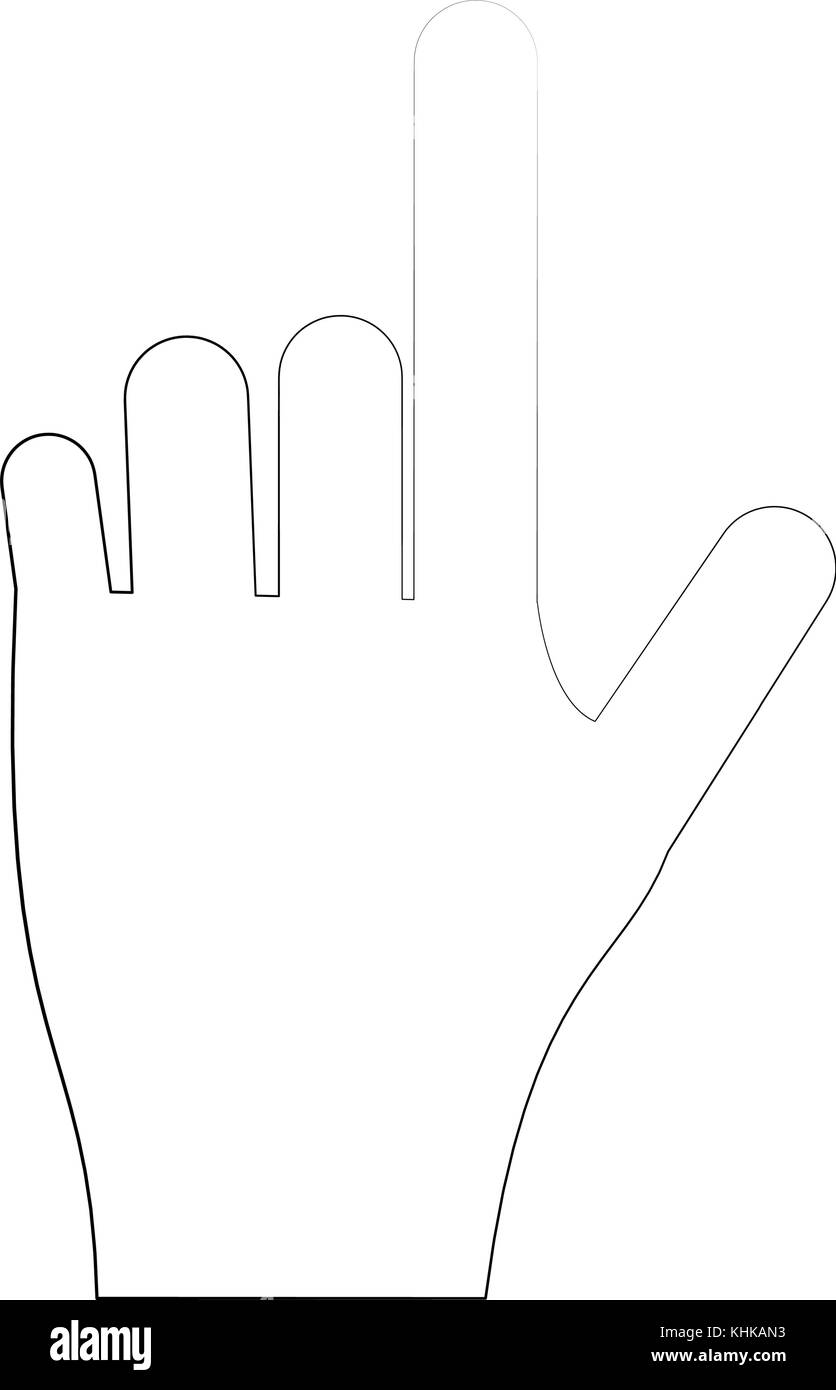 Hand pointing symbol Stock Vector Image & Art - Alamy