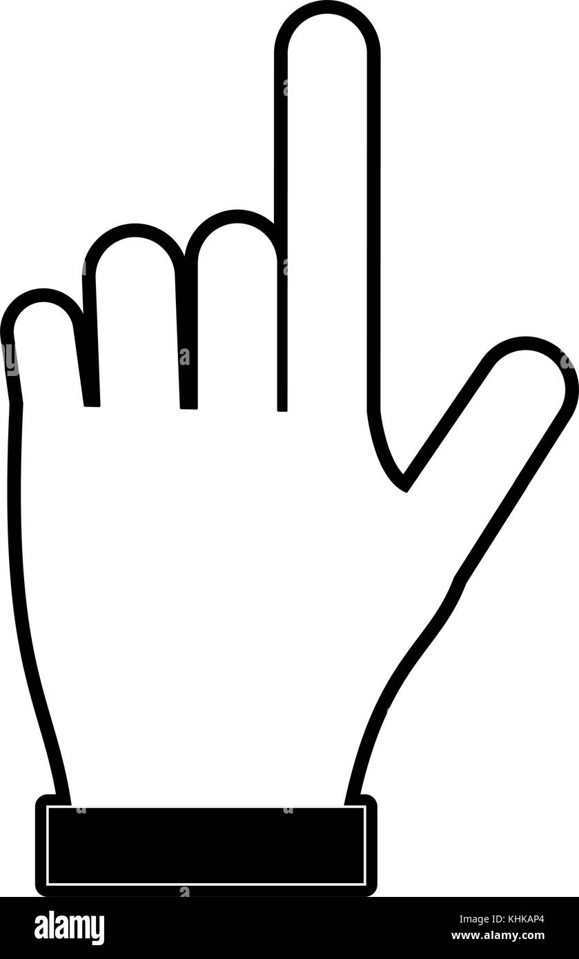 Hand pointing symbol Stock Vector Image & Art - Alamy