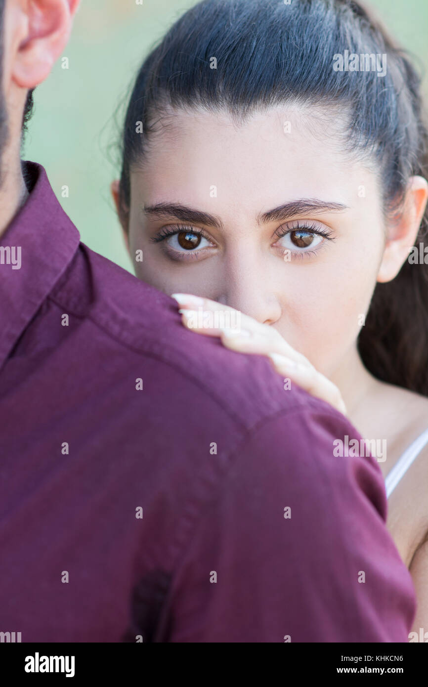 Girl Hiding Behind Man High Resolution Stock Photography and Images - Alamy