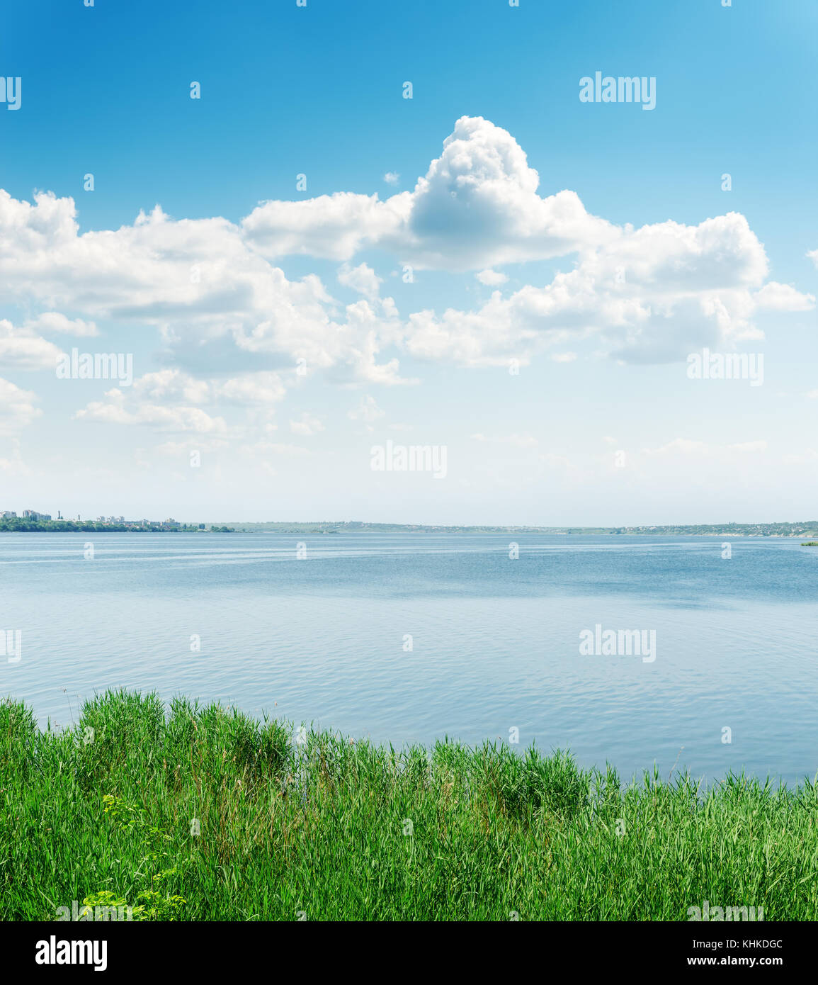 sky with clouds over river Stock Photo - Alamy