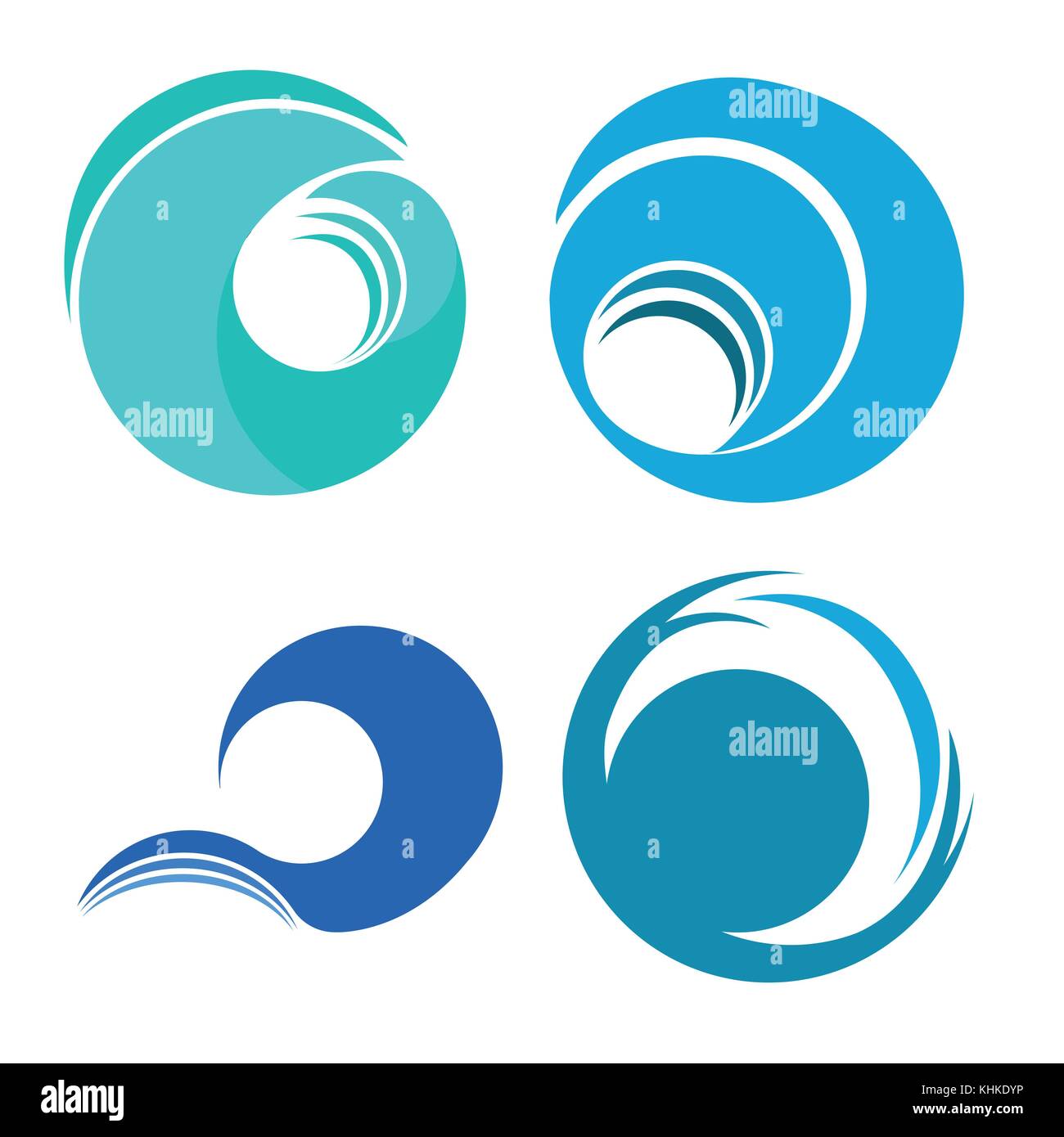 Sea Wave Symbol Pack Vector Graphic Illustration Design Stock Vector ...