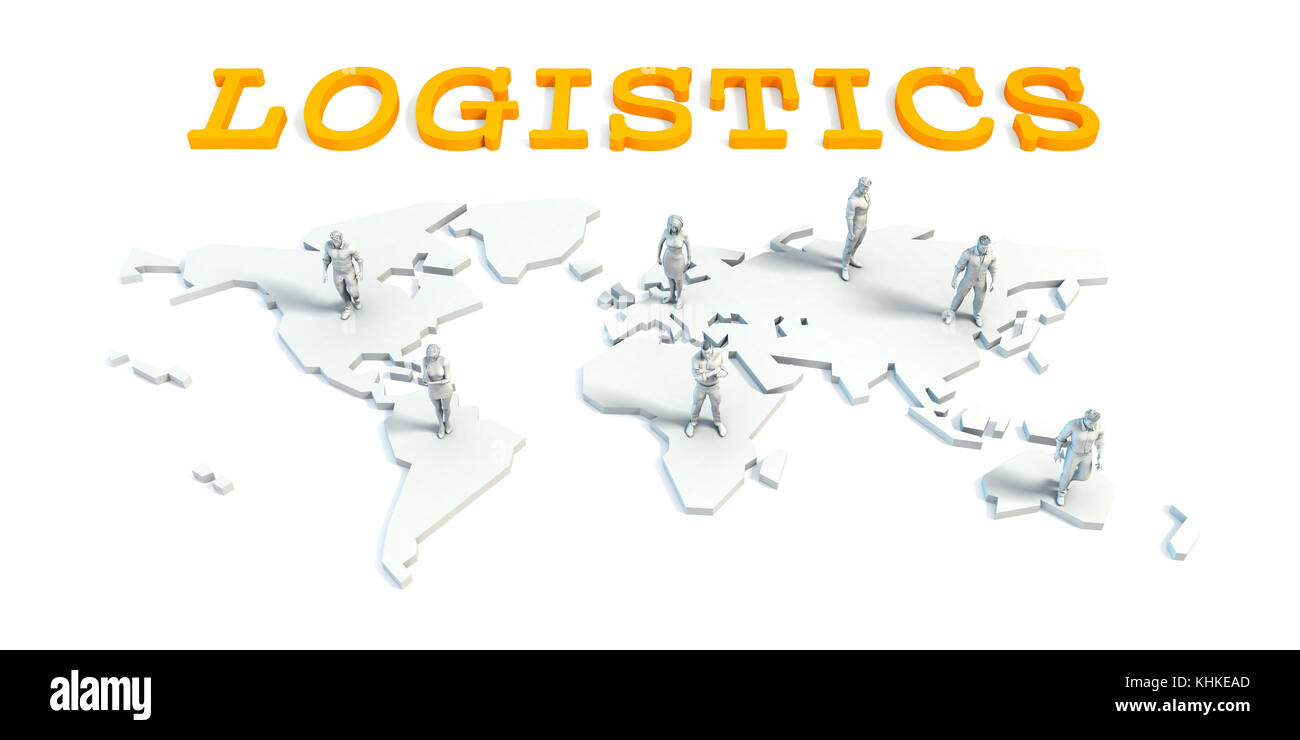 Logistics Concept with a Global Business Team Stock Photo - Alamy