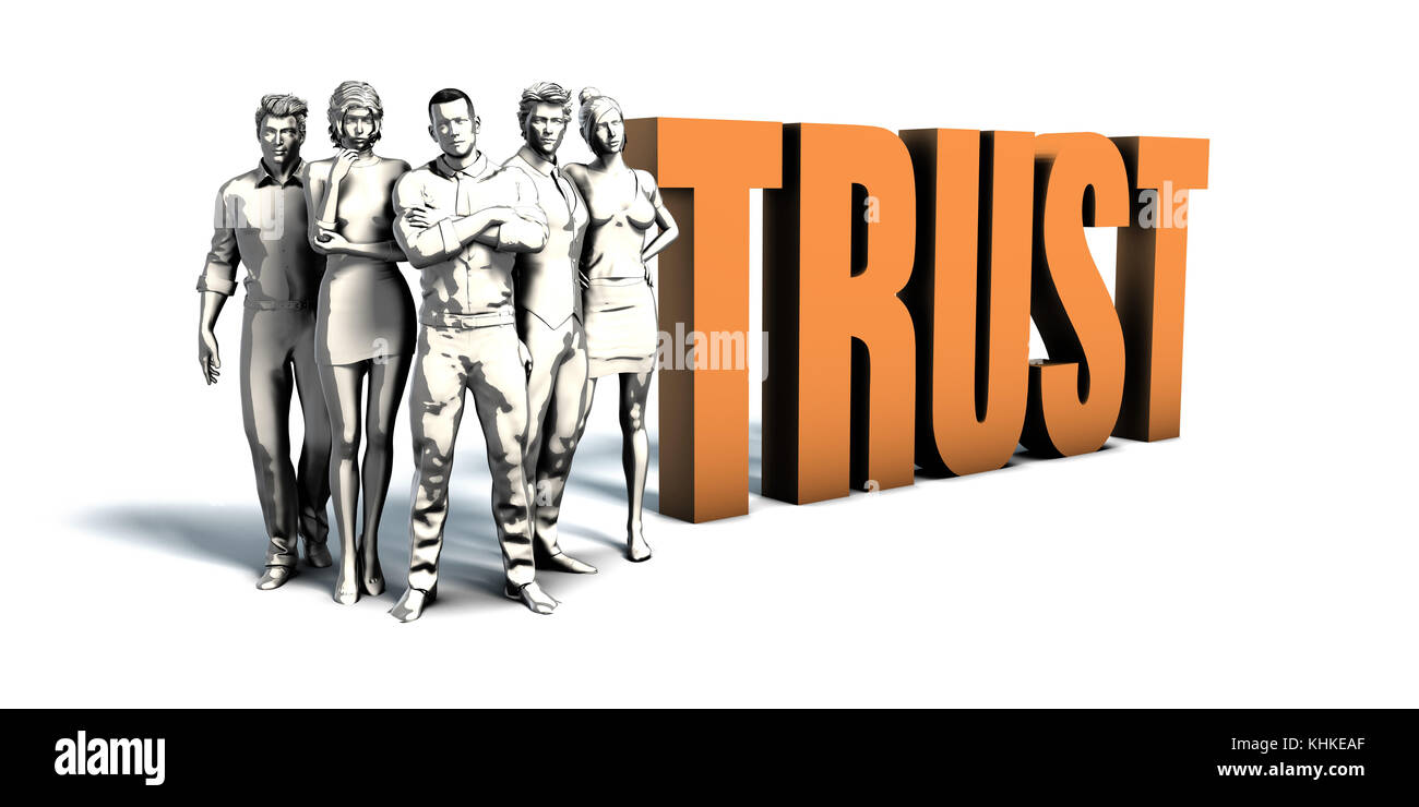 Business People Team Focusing on Improving Trust as a Concept Stock ...