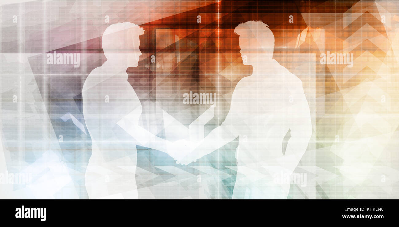 Business Handshake Between Two Companies or Parties Stock Photo - Alamy